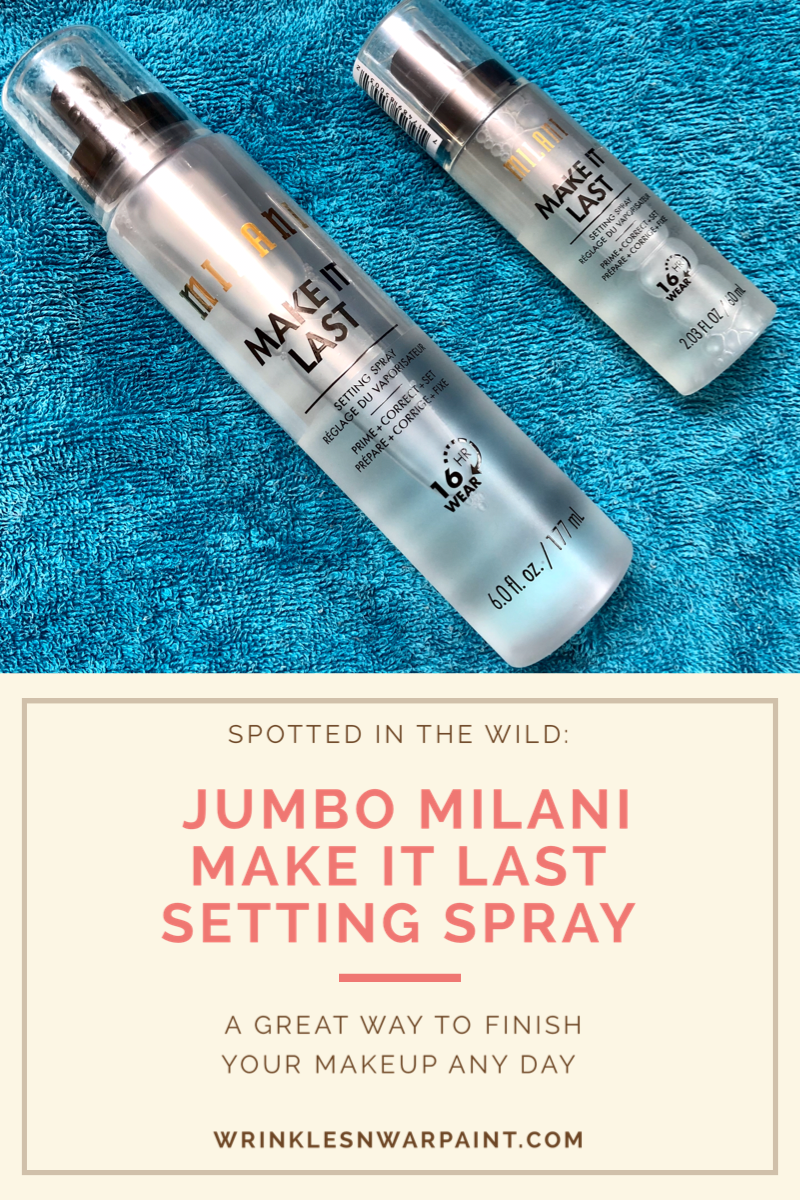 Spotted in the Wild: JUMBO Milani Make It Last Setting Spray – Wrinkles ...